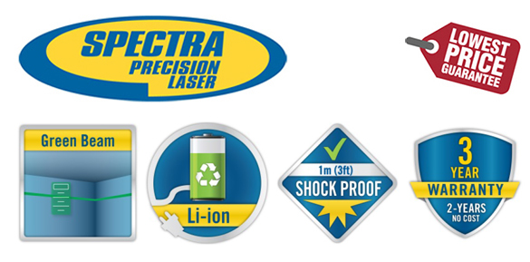 Spectra Precision LT58 Universal Laser Layout Tool with Green and Red ...